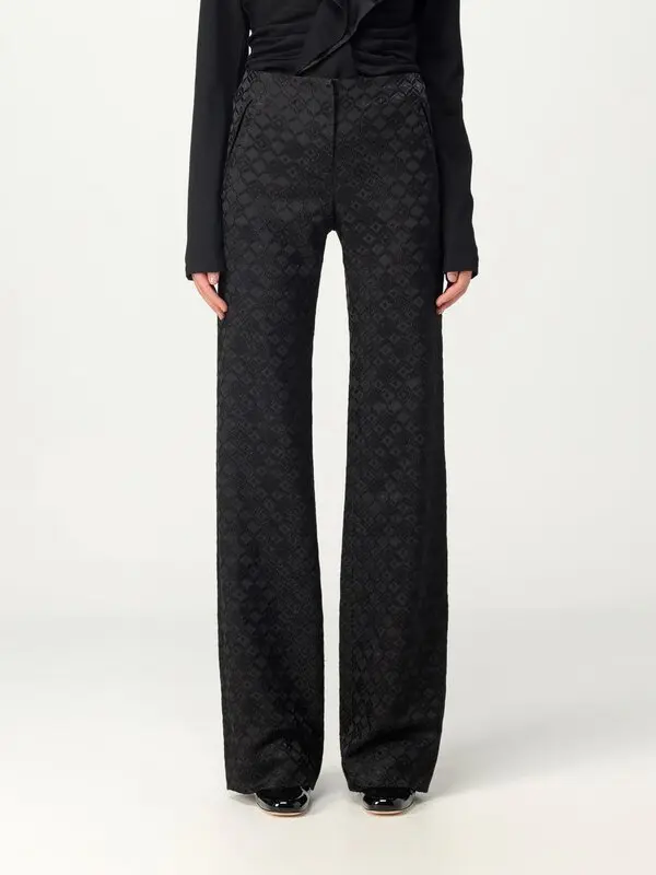 Alberta Ferretti Textured Wide Leg Trousers