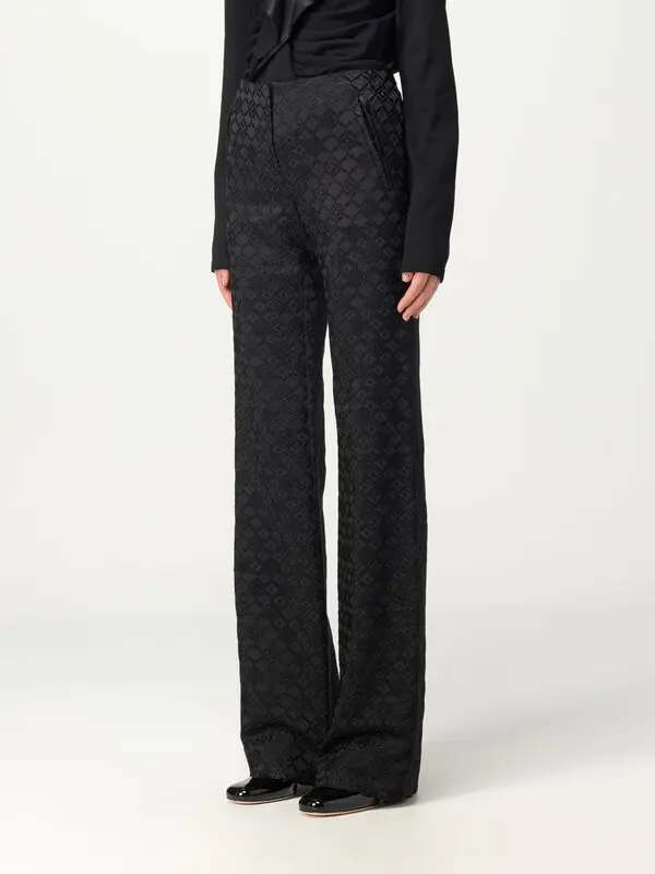 Alberta Ferretti Textured Wide Leg Trousers