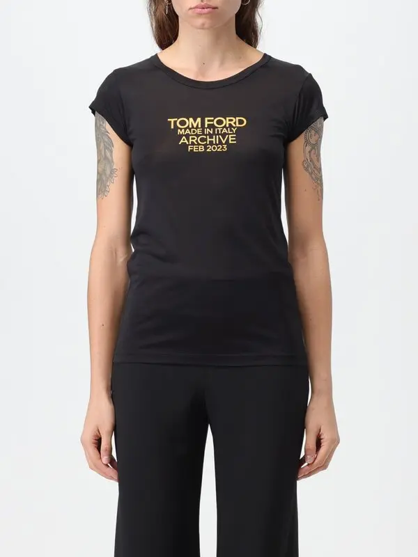 TOM FORD Silk T-shirt - Black