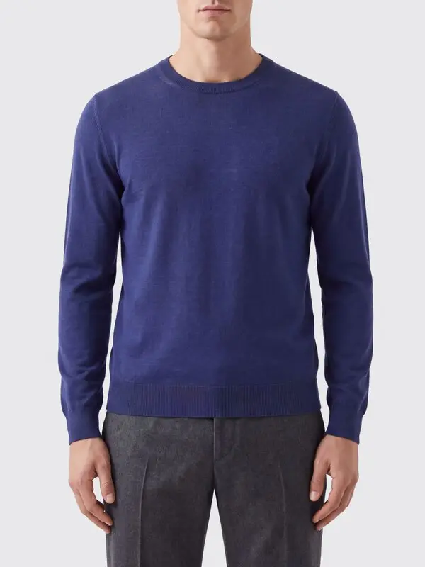 Brunello Cucinelli Cashmere And Silk Crew Neck Pullover - Blue