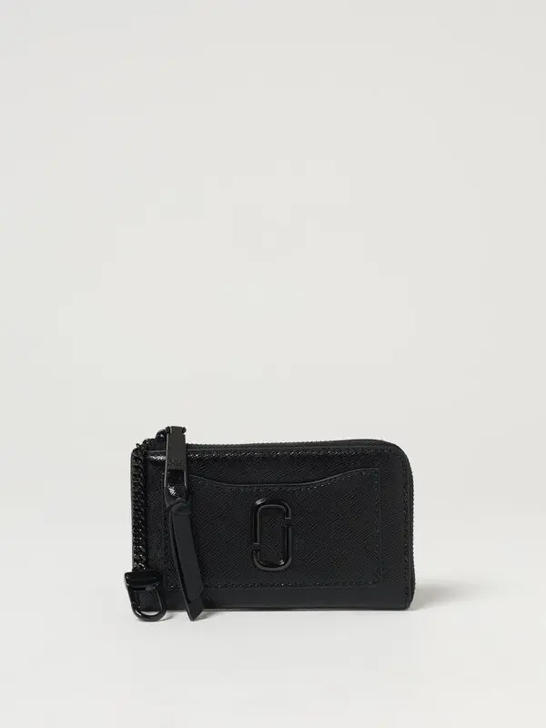 Marc Jacobs Credit Card Holder In Saffiano Leather - Black