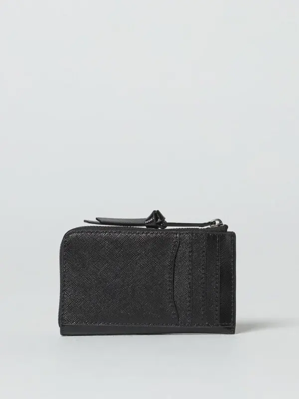 Marc Jacobs Saffiano Leather Credit Card Holder - Black