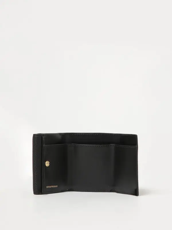 Emporio Armani Wallet In Grained Synthetic Leather - Black