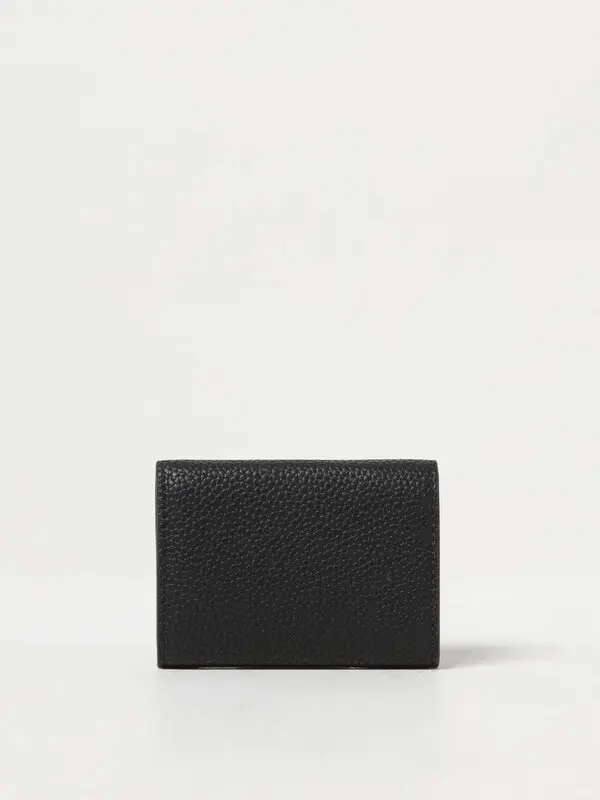 Emporio Armani Wallet In Grained Synthetic Leather - Black