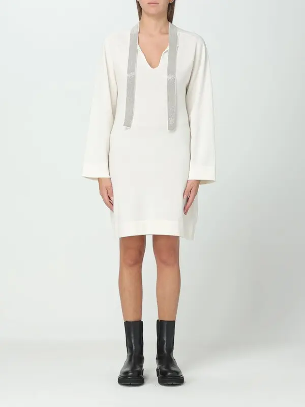 Fabiana Filippi Embellished V-neck Dress