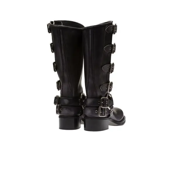 Miu Miu Leather Boots - Black