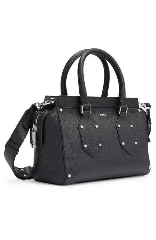 BOSS Small Ivy Leather Shoulder Bag