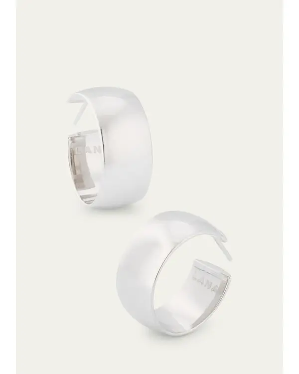 Lana Jewelry 14k Bold Hollow Hoop Earrings - Whtgld