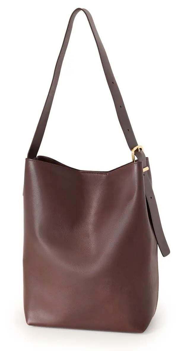 Madewell The Essential Bucket Tote - Chocolate Raisin Leather