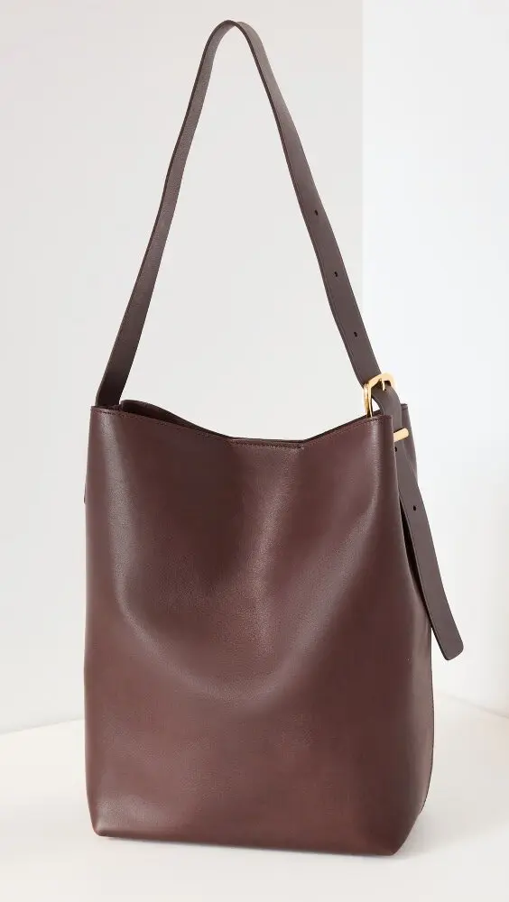 Madewell The Essential Bucket Tote - Chocolate Raisin Leather