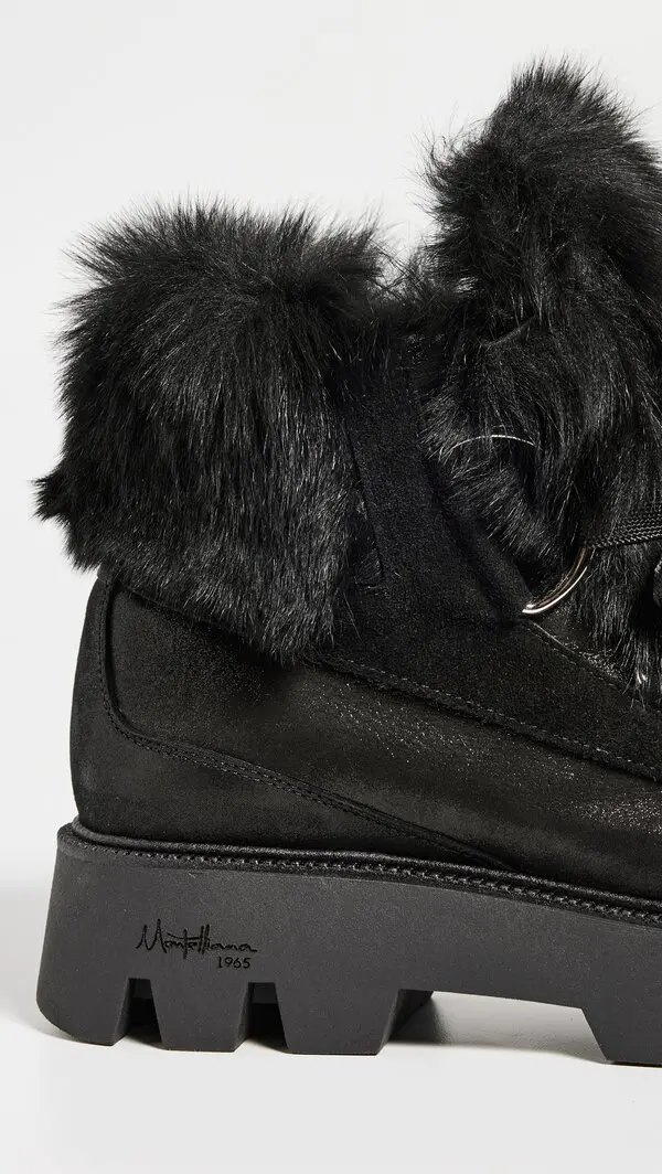 Montelliana 1965 Aurora Goat Fur Boots In Black - 75% Off