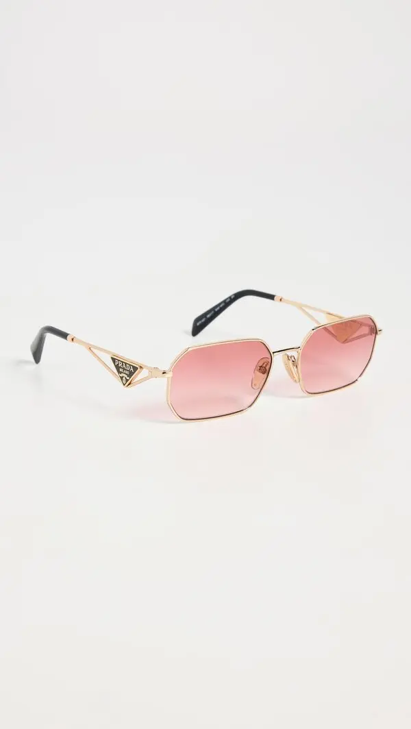 Prada Rectangular Sunglasses - Pink | Editorialist