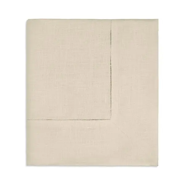 SFERRA Festival Square Hemstitched Tablecloth, 66 X 66 - Oyster