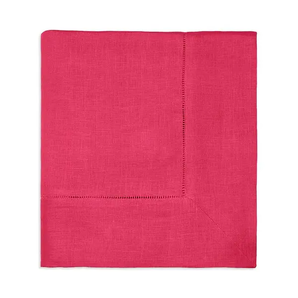 SFERRA Festival Square Hemstitched Tablecloth, 66 X 66 - Raspberry