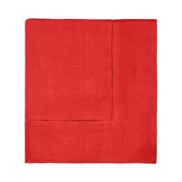 SFERRA Festival Square Hemstitched Tablecloth, 66 X 66 - Red