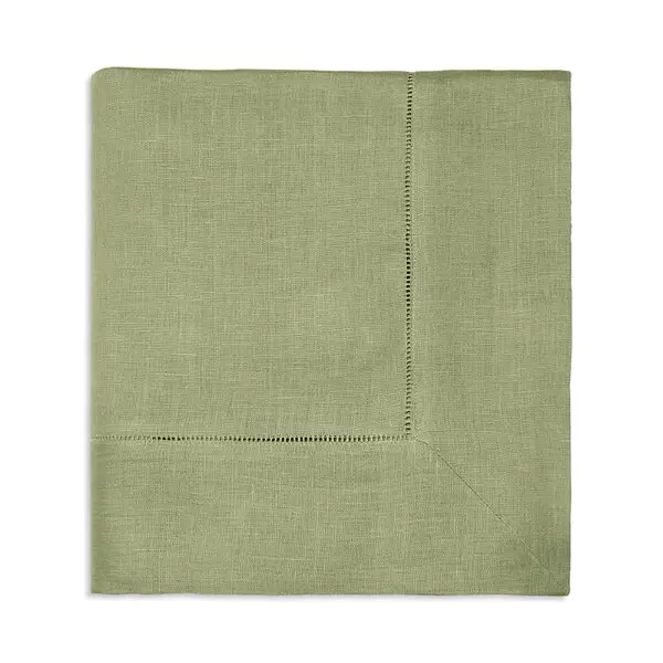 SFERRA Festival Square Hemstitched Tablecloth, 66 X 66 - Sage