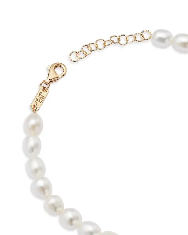 Bloomingdale'S Freshwater Pearl And 14k Yellow Gold Bracelet In