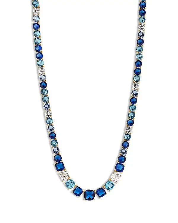 Nadri Rockstars Mixed Stone Collar Necklace - Blue