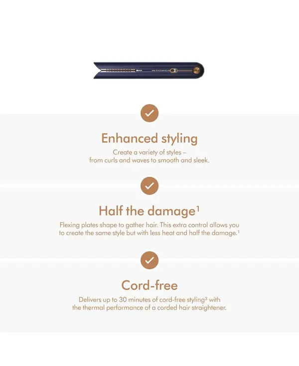 DYSON Corrale Hair Straightener - Prussian Blue/copper