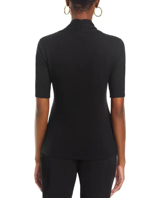 T Tahari Elbow Sleeve Twist Front Top