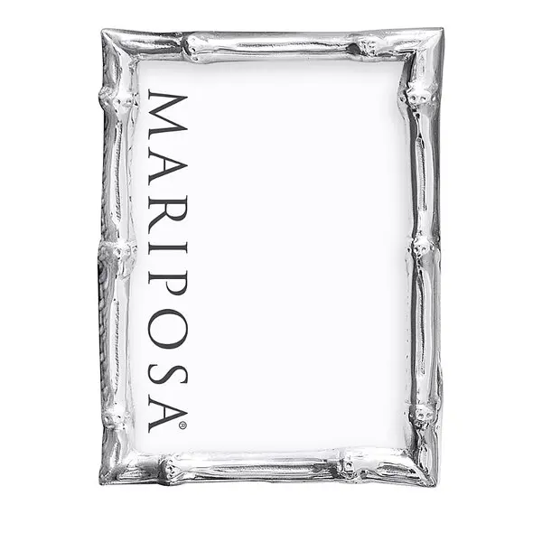 MARIPOSA Bamboo Look Frame, 5 X 7 - Silver