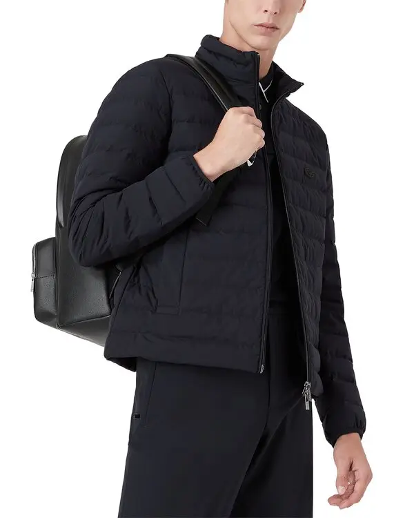 Emporio Armani Essential Quilted Down Jacket - Navy Blue