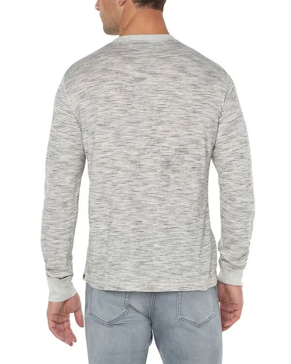 LIVERPOOL Slim Fit Henley - Cream Gray