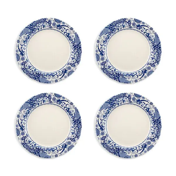 SPODE Italian Brocato Dinner Plate, Set Of 4 - Blue