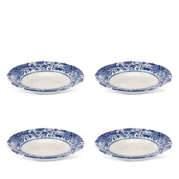 SPODE Italian Brocato Soup Plate, Set Of 4 - Blue