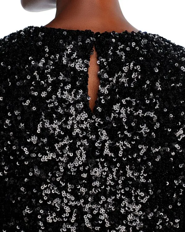 Aqua Sequin Long-sleeve Top Exclusive