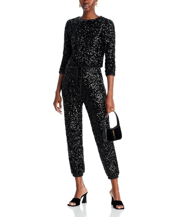 Aqua Sequin Long-sleeve Top Exclusive
