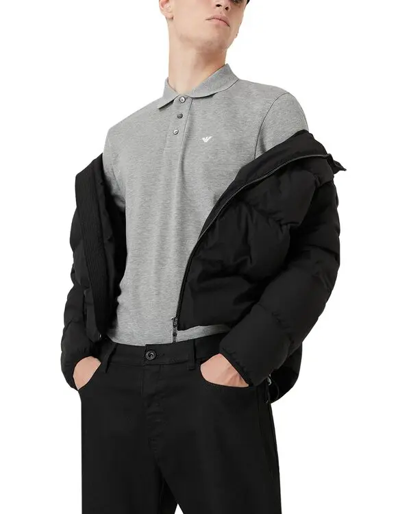 Emporio Armani Essential Quilted Puffer Coat - Solid Black