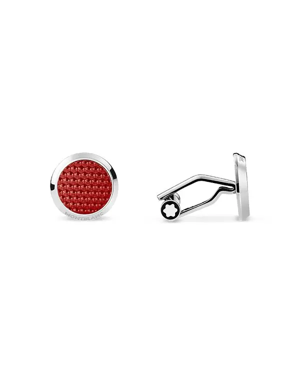Montblanc Hour Round Cufflinks - Red