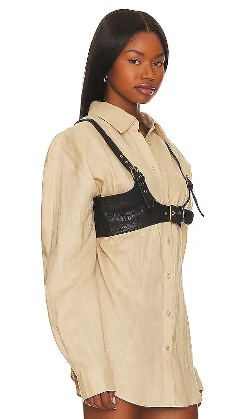 Free People Rebel Leather Harness - Black | Editorialist display picture 3