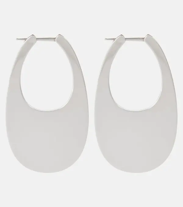 Coperni Swipe Large Logo Earrings - Silver