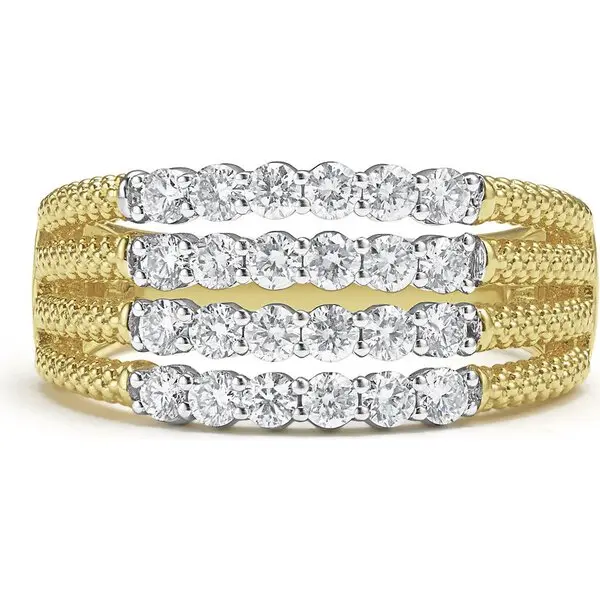 Lagos Superfine Signature Caviar Diamond Ring - Gold