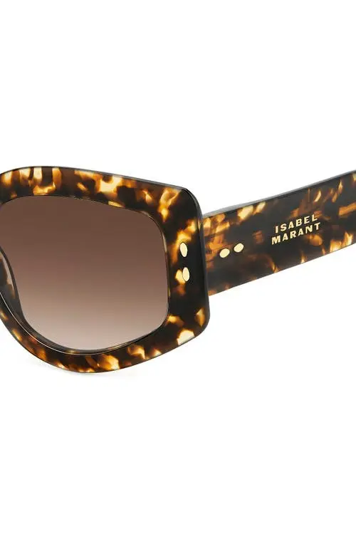 Isabel Marant 54mm Gradient Cat Eye Sunglasses - Havana/ Brown Gradient