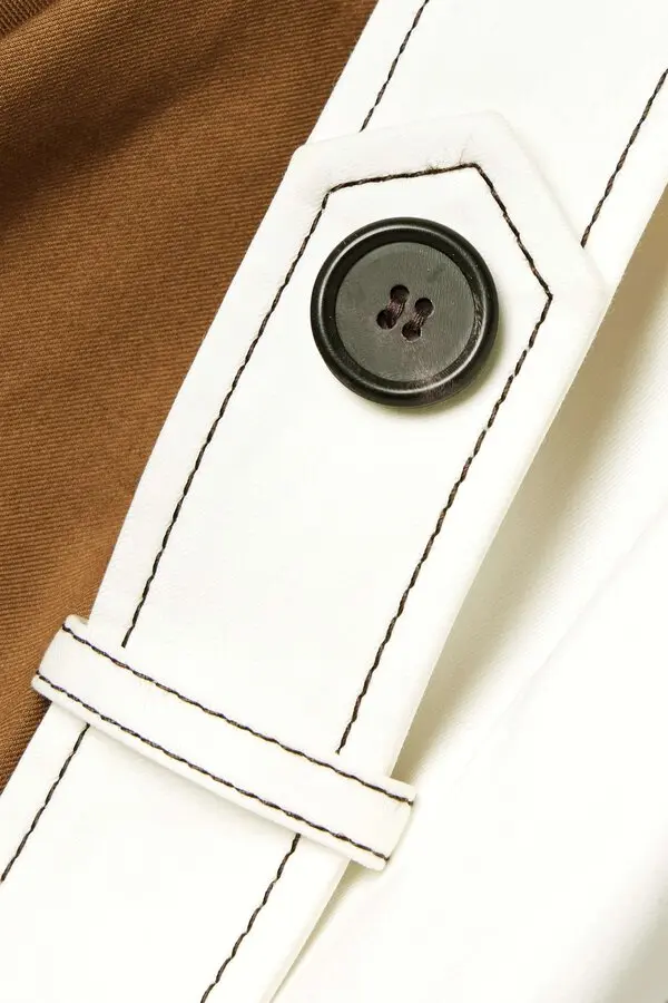 Partow Noah Belted Two-tone Trench Coat
