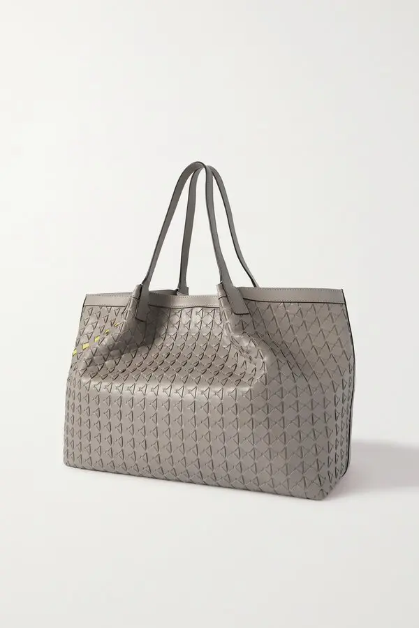 SERAPIAN Secret Large Woven Leather Tote - Brown