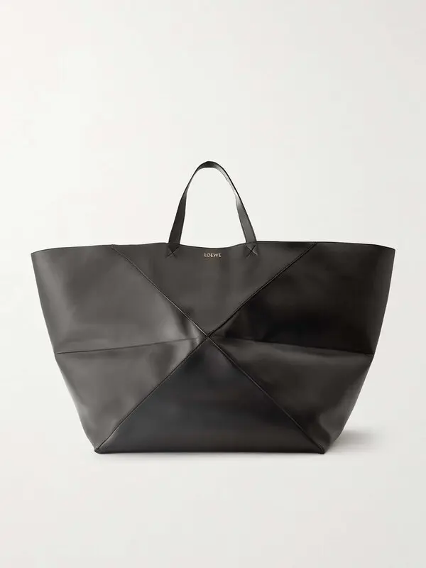 Loewe Puzzle Fold Xl Leather Tote - Black