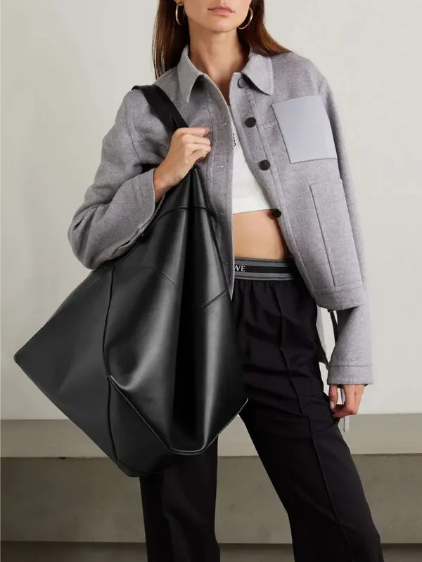 Loewe Puzzle Fold Xl Leather Tote - Black