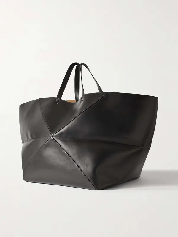 Loewe Puzzle Fold Xl Leather Tote - Black