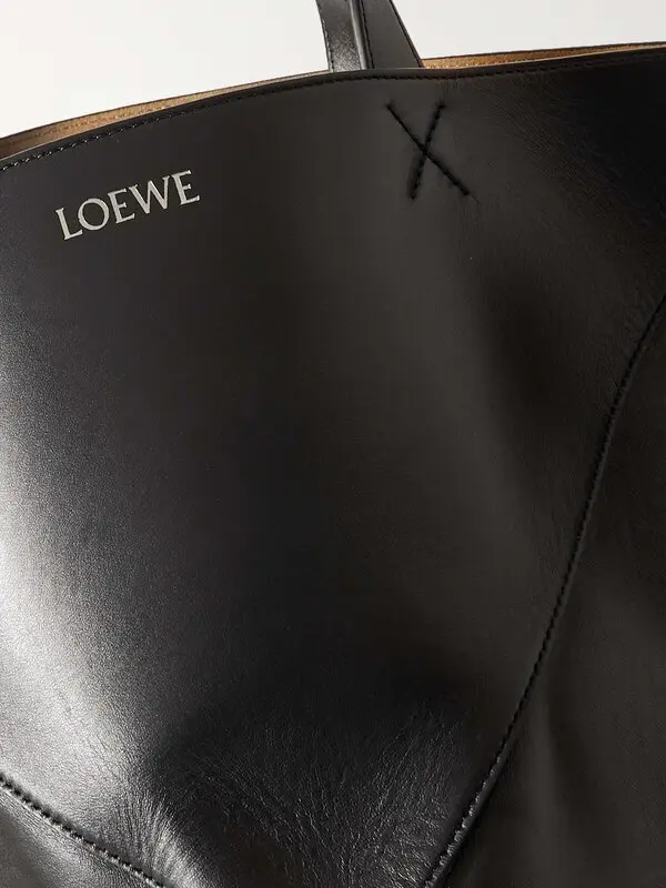 Loewe Puzzle Fold Xl Leather Tote - Black
