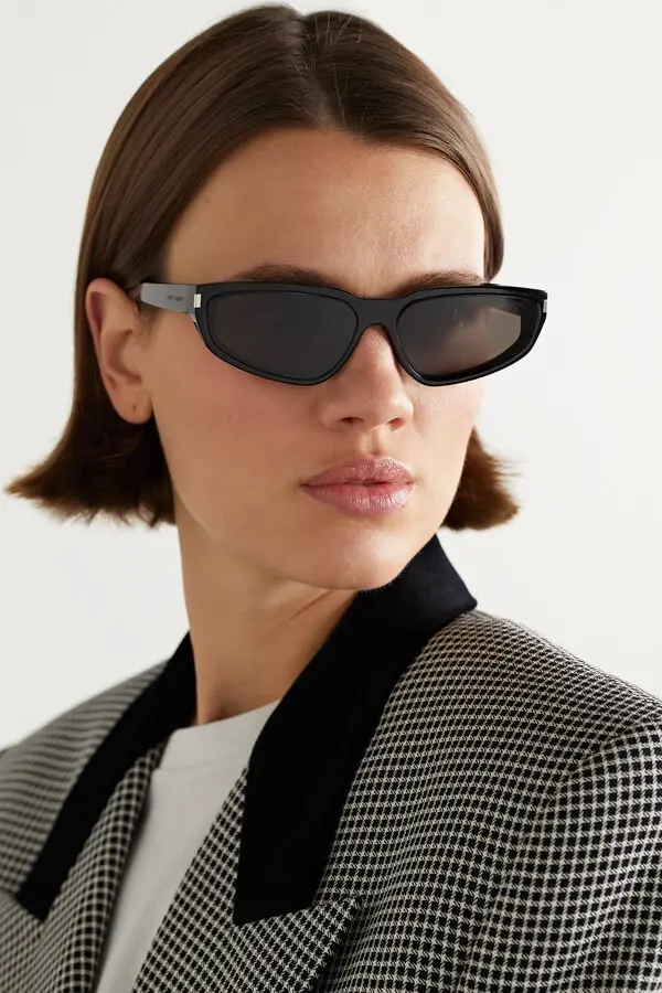 Saint Laurent Nova Cat-Eye Recycled Acetate Sunglasses In  display picture 1