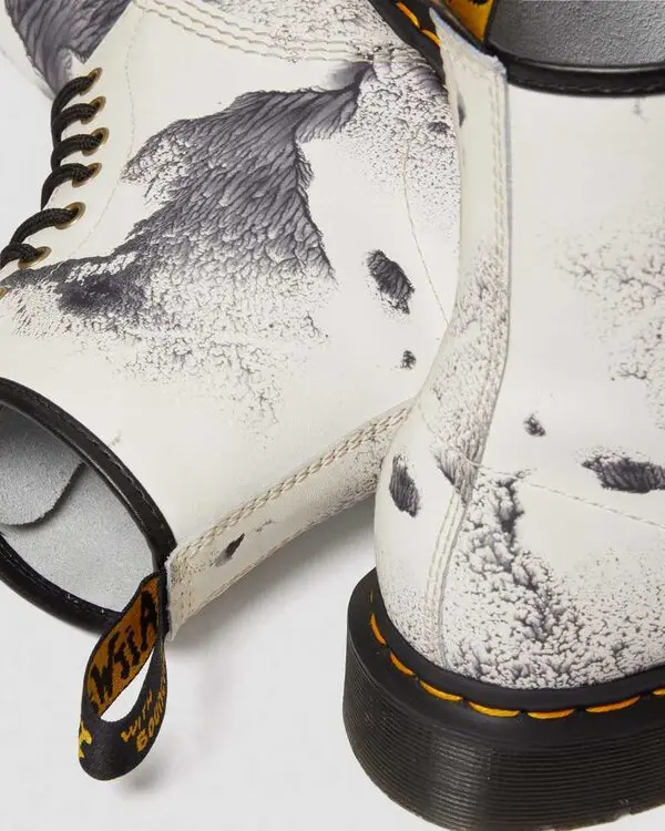 Dr. Martens 1460 Tate 'Decalcomania' Leather Boots In Black,Multi
