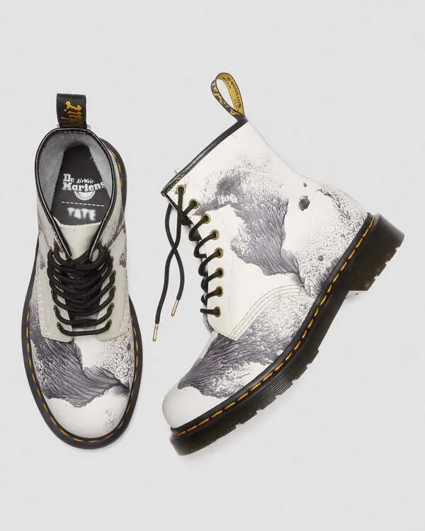 Dr. Martens 1460 Tate 'Decalcomania' Leather Boots In Black,Multi