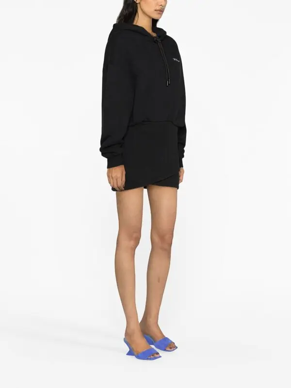 Off-White Logo-embroidered Hoodie Minidress