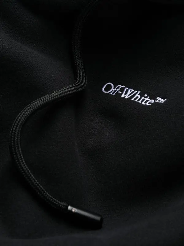 Off-White Logo-embroidered Hoodie Minidress
