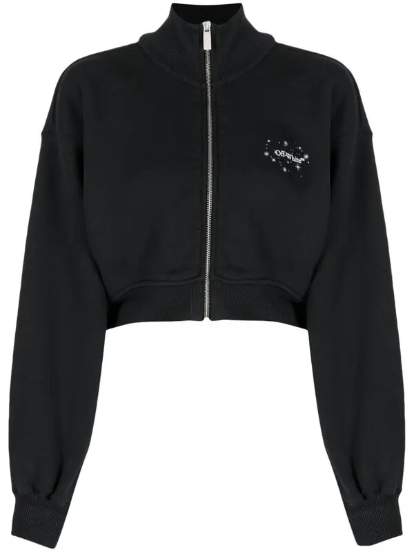 Off-White Arrows Cropped Sweatshirt - Black