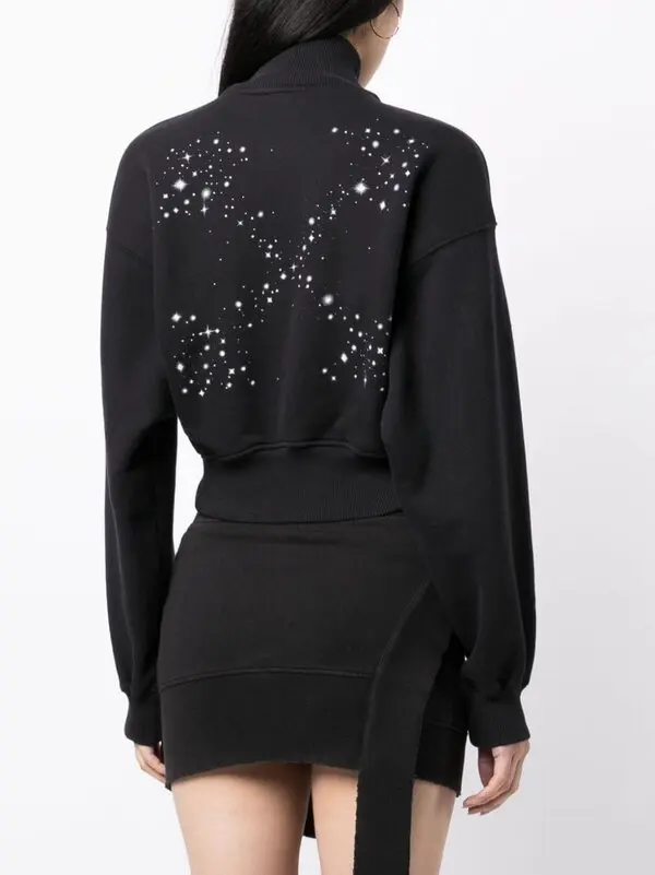 Off-White Arrows Cropped Sweatshirt - Black